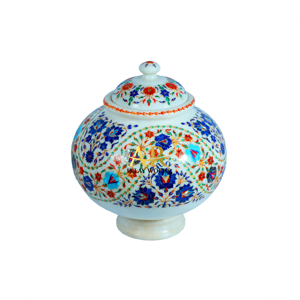 Marble Pot - AR INLAY WORKS